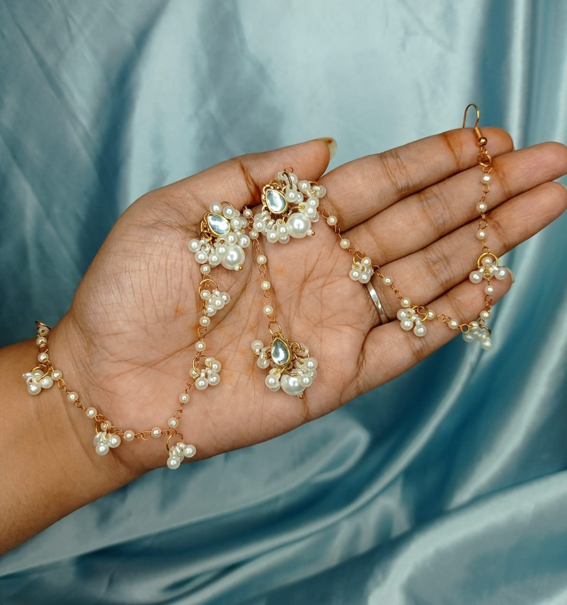 Elegant Kundun Work Earrings with Tikli - Only 99 Shop BD